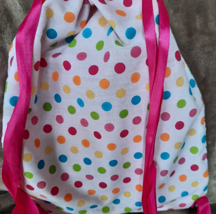 Colourful Spotted Children's Handmade Backpack - Folksy