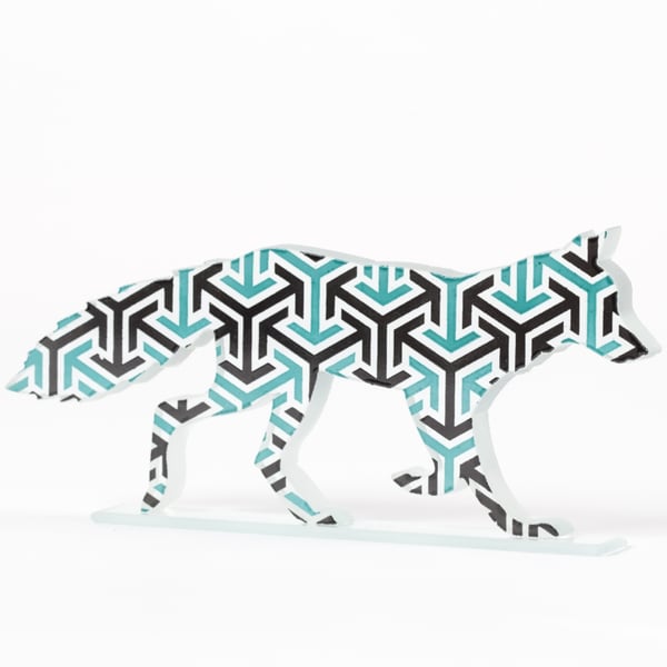 Fox Glass Sculpture with Arrows Artwork - Folksy