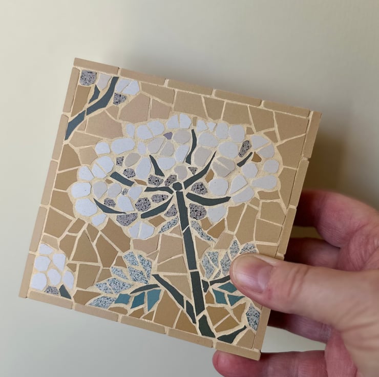 Original Floral Art - Mini Wild Carrot Mosaic i... - Folksy