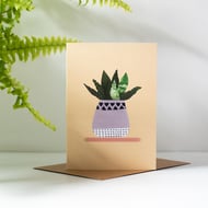 Hello Vera! House Plant Greeting Card - Note C... - Folksy