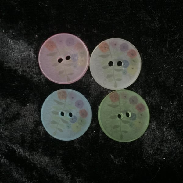 Frosted Poppy Flower Buttons - Folksy