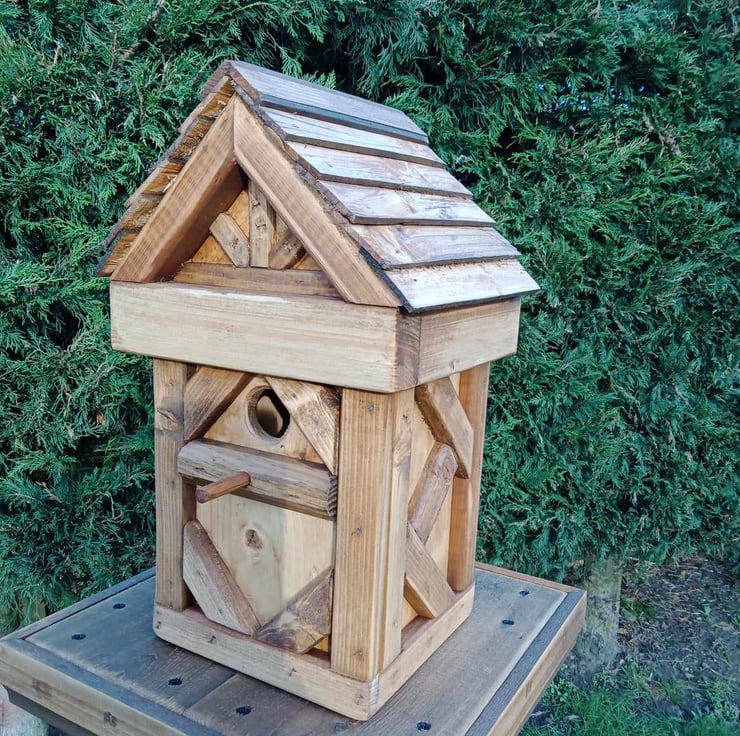 Wall Mounted or Free Standing Wild Bird Nest Bo... - Folksy