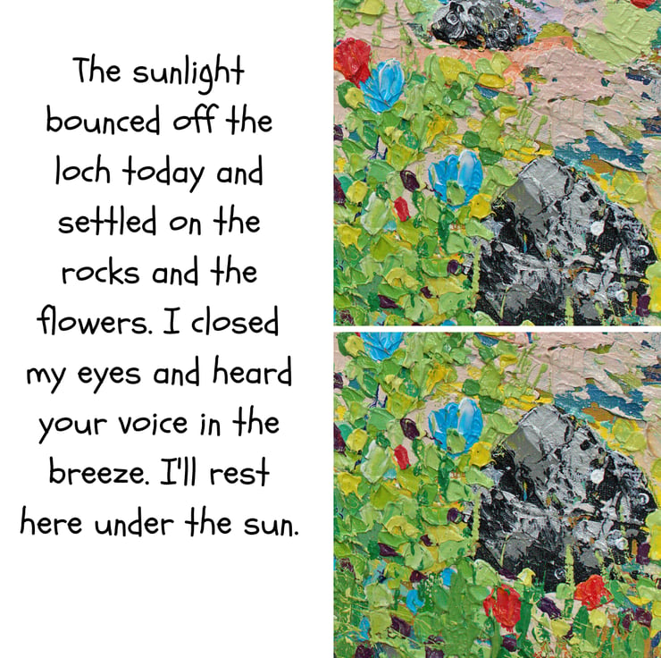A small acrylic painting - rocks - wildflowers ... - Folksy