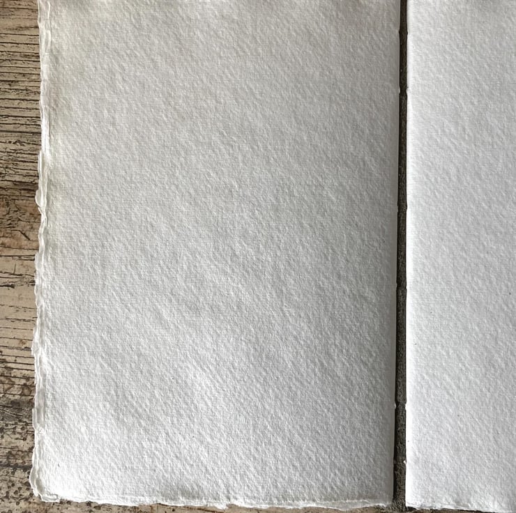 A5 Leather Cotton Rag Sketchbook, 8x6 Journal, ... - Folksy