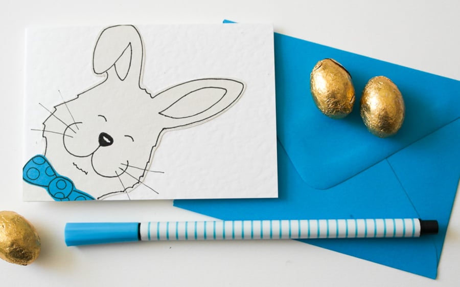 Pack of 6 Bunny Notecards, Cute Easter Bunnies ... - Folksy