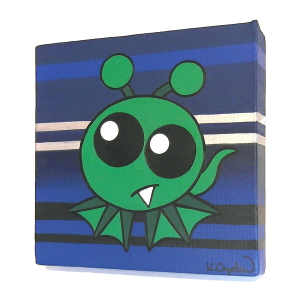Alien Nursery Art - original acrylic painting o... - Folksy