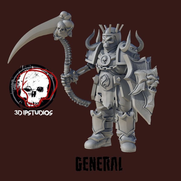 Skeleton General base resin cast miniatures 3d ... - Folksy