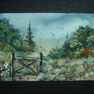 country landscape art original painting garden ... - Folksy