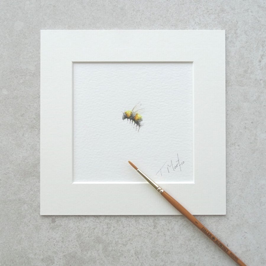 Original 'Bumble Bee' Watercolour Illustration ... - Folksy
