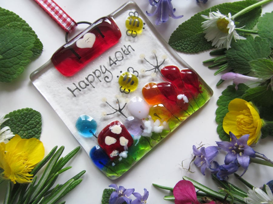 Personalised MINI Fused Glass Suncatcher (Toads... - Folksy