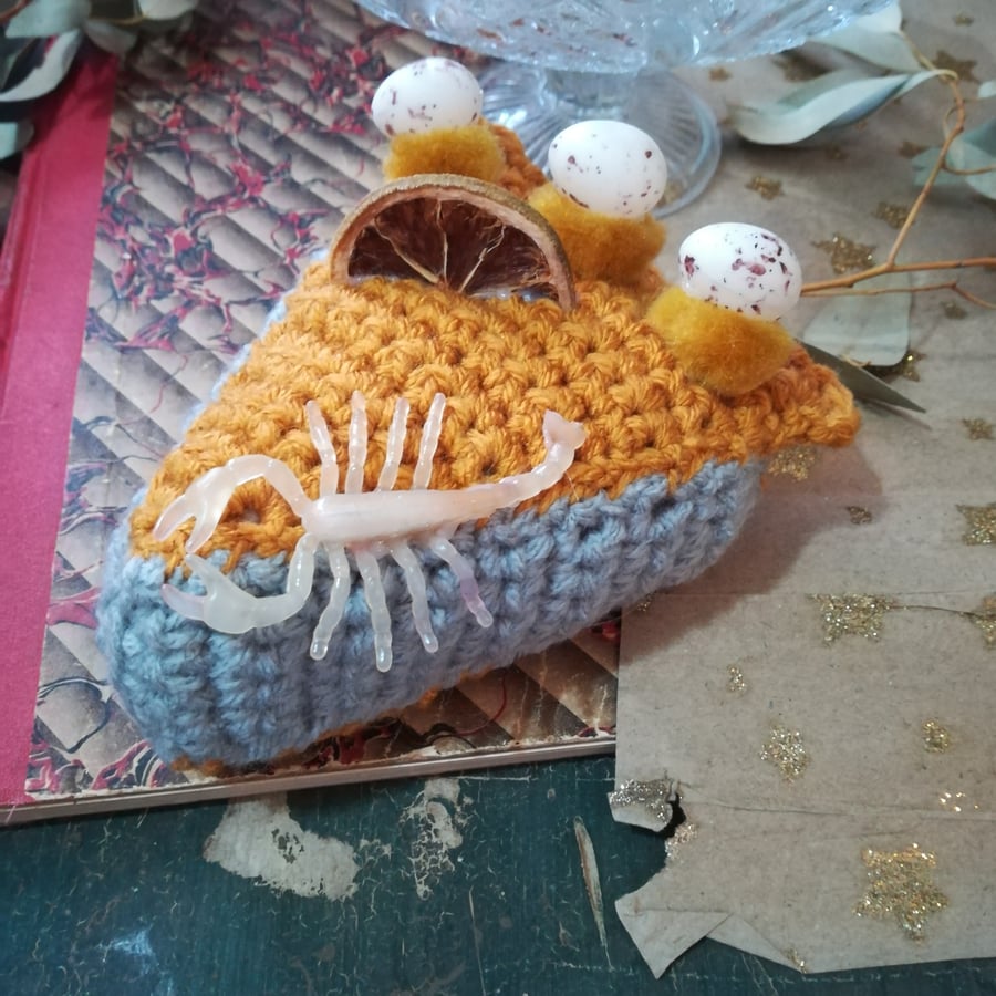 Crochet Goblin Pie Slice - Folksy