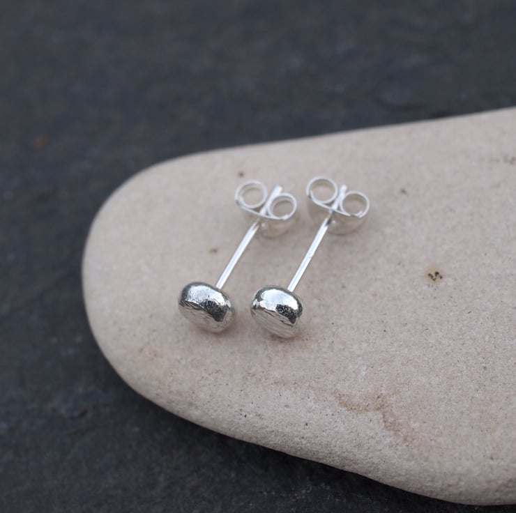 studs, small silver stud earrings, silver studs - Folksy