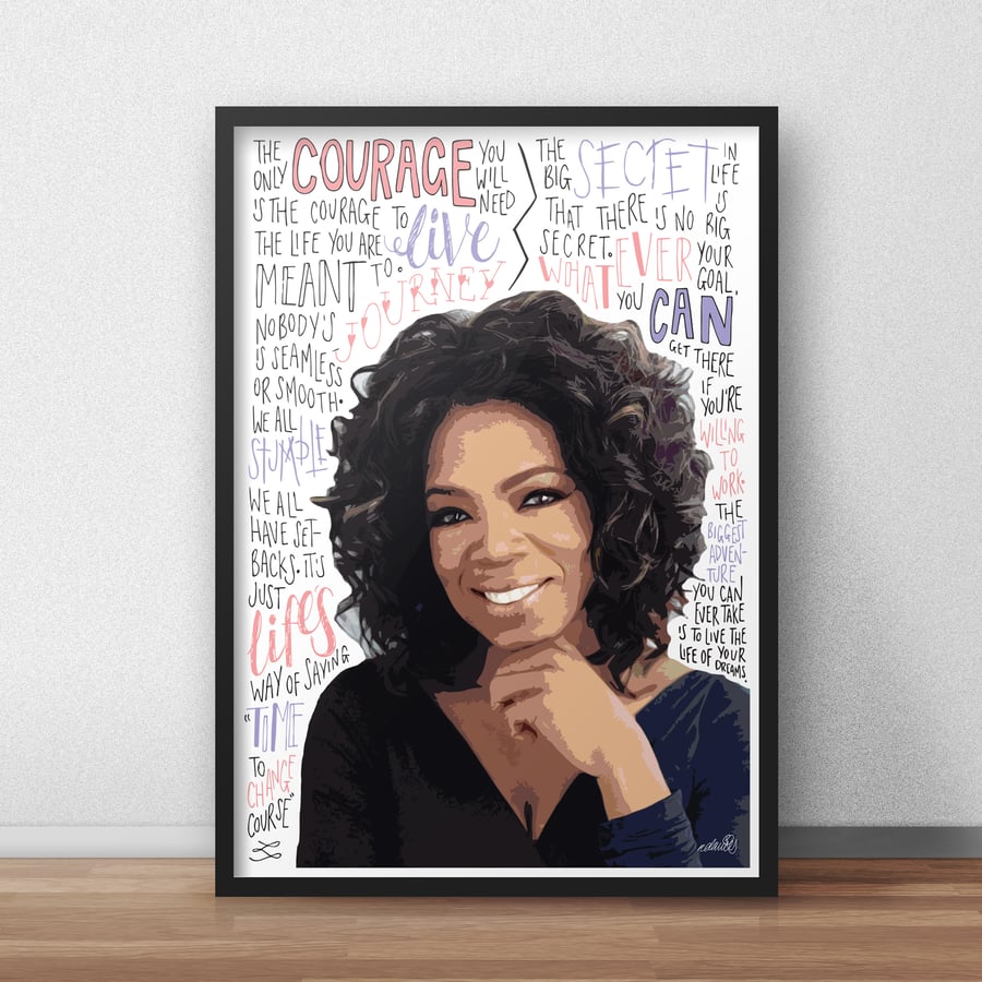Oprah Winfrey INSPIRED Poster, Print with Inspi... - Folksy