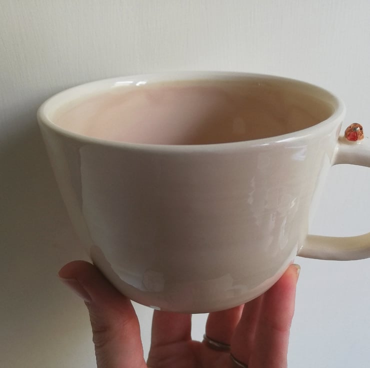Hand thrown ceramic robin cup with tiny Christm... - Folksy