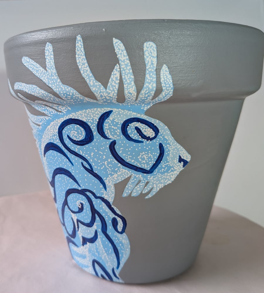 Studio Ghibli forest spirit 15cm Terracotta Pot - Folksy