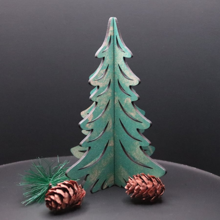 3D Wooden Christmas Tree (2 Slot Together Parts... - Folksy