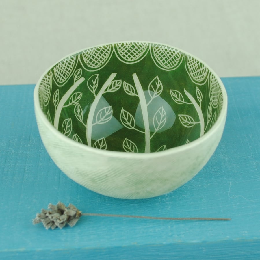 Small Bowl (Green) - Folksy