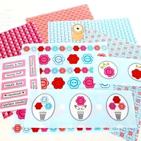 Sewing Notions Theme Fabric Bundle Includes Nee... - Folksy