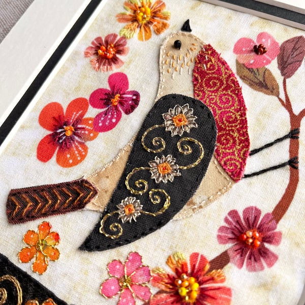 Textile art and embroidery by British textile artists on Folksy