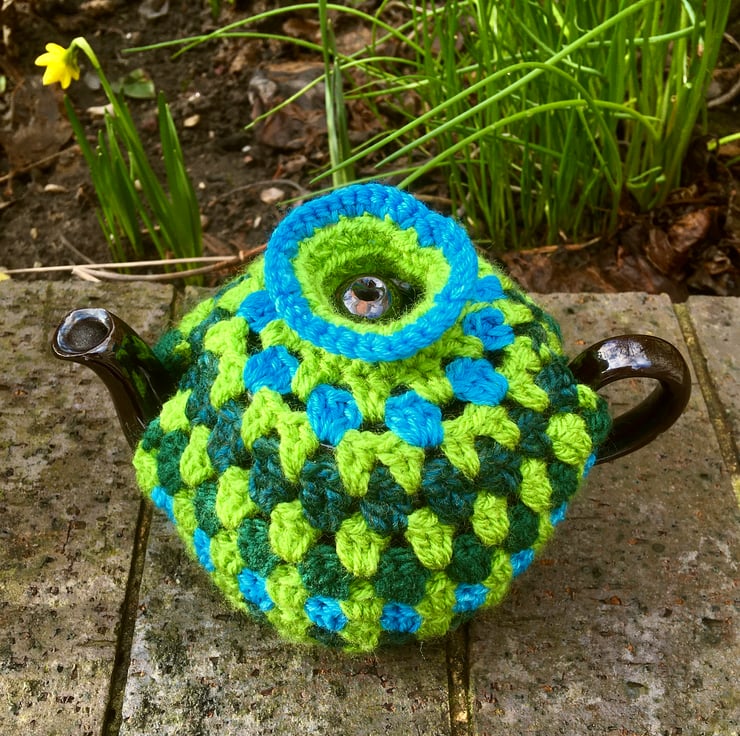 One Cup Bright Green Tea Cosy, Small Funnel Nec... - Folksy