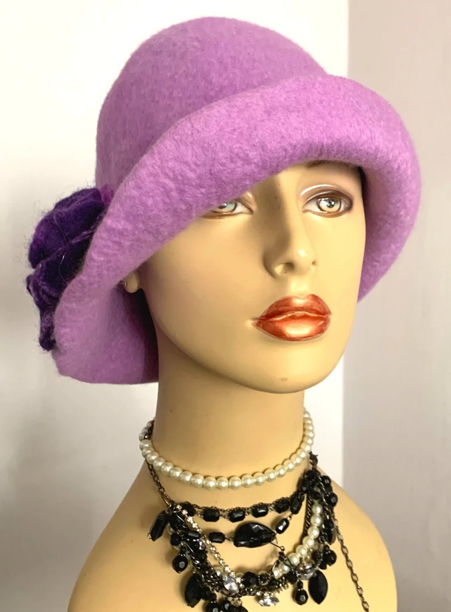Hand Felted, Wool felted soft ART hat - Folksy