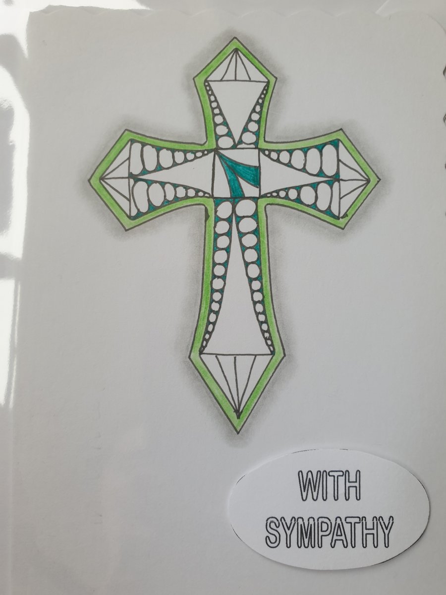 Hand drawn sympathy card - Folksy