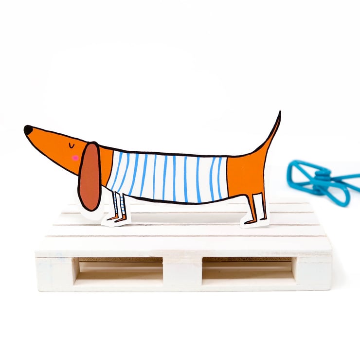 Sausage dog sticker - Folksy
