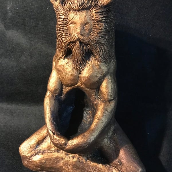 Large male deity statue for pagan altar, recess... - Folksy