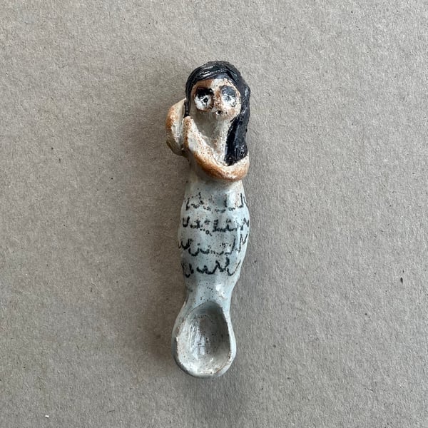 Mermaid - Ceramic spoon - Folksy