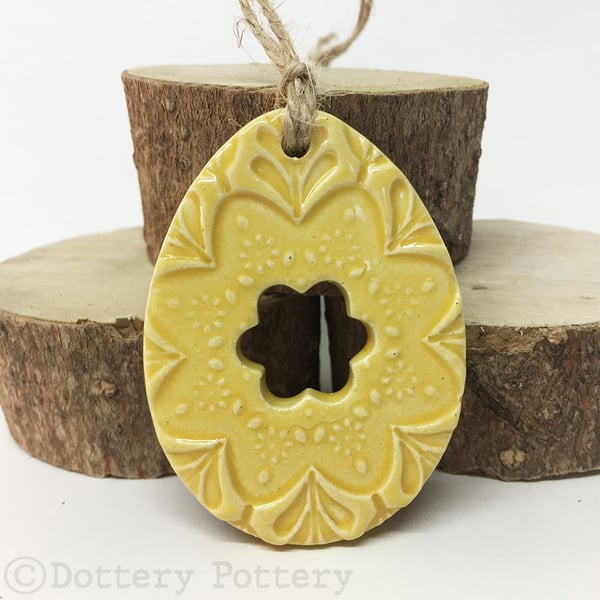 Pottery Easter Egg decoration Ceramic Easter Eg... - Folksy