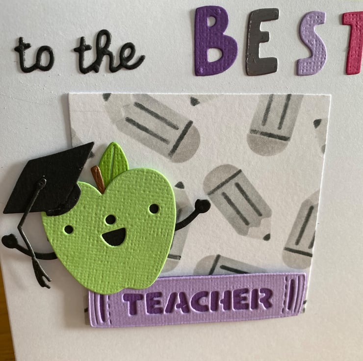 Handmade Teacher Appreciation Card - Folksy