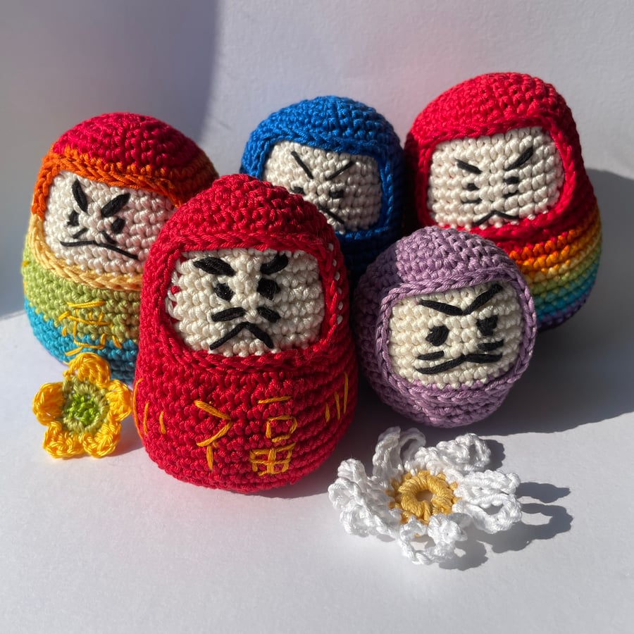 Daruma dolls - good luck symbols - Folksy