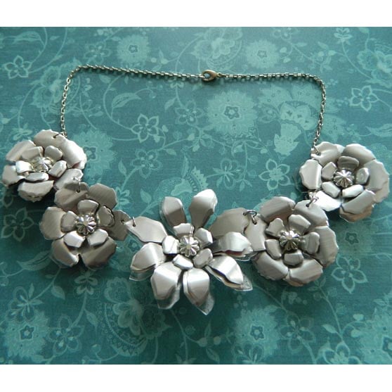 Flowers in bud upcycled repurposed beer can flo... - Folksy