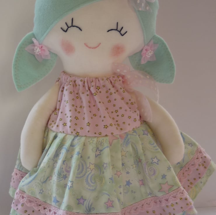 Handmade Rag Doll - Medium - Folksy