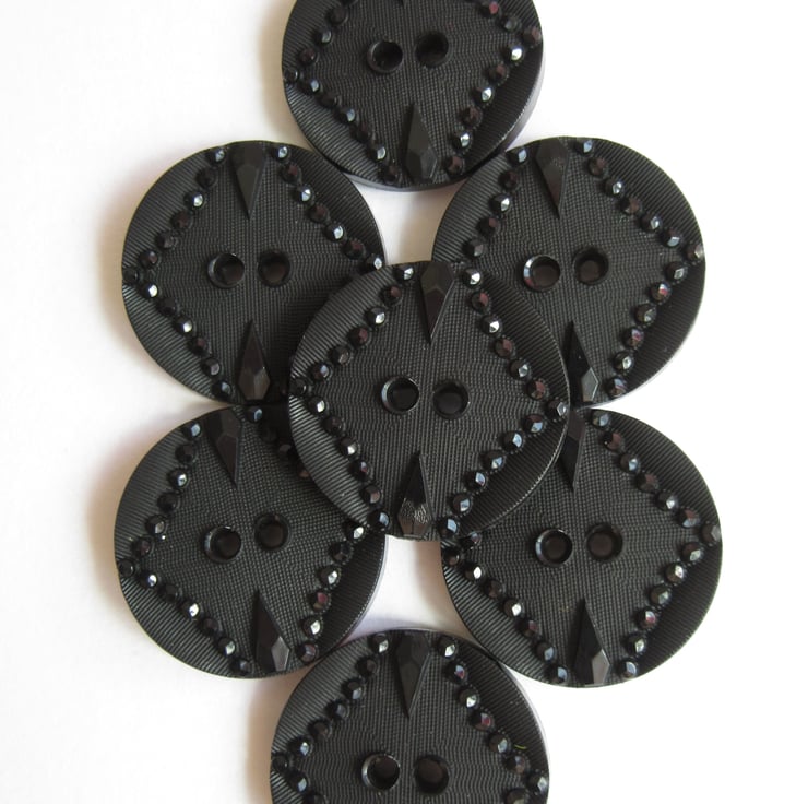 20 x Mixed Buttons - Black & Green - Folksy