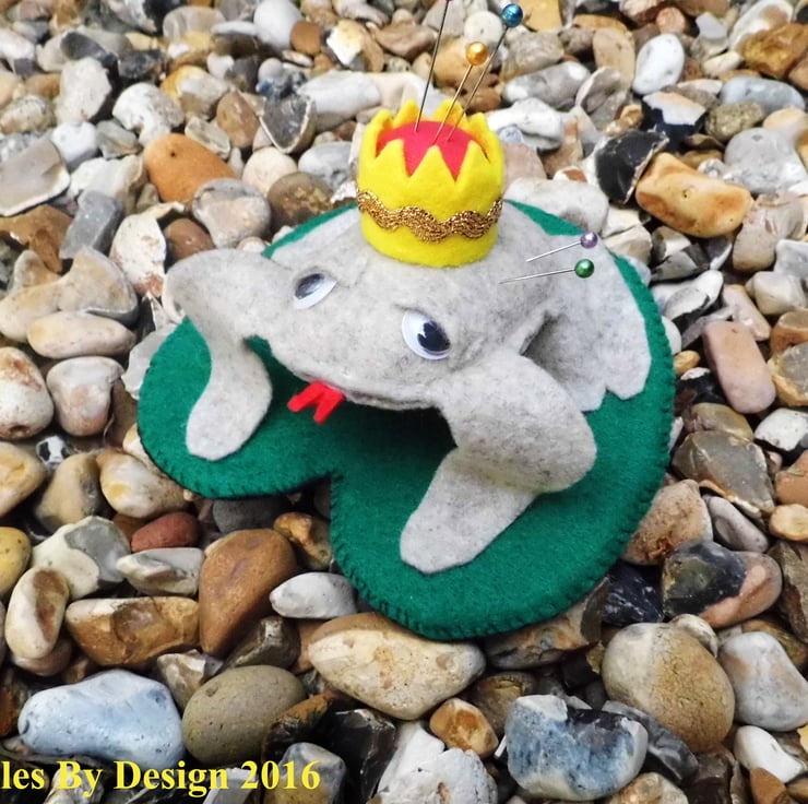 Frog Prince Pin Cushion - Folksy