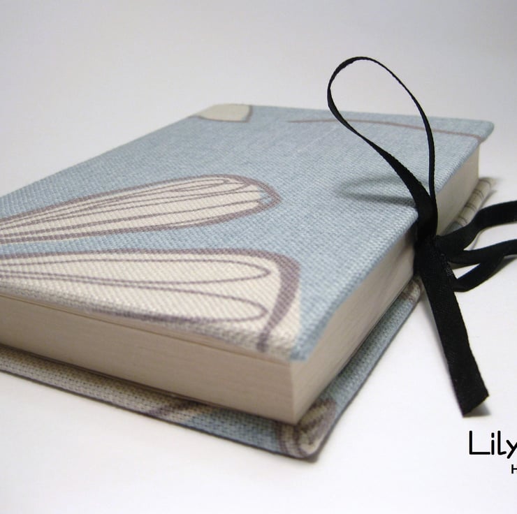 Fabric Covered Notebook (Blue) - Folksy