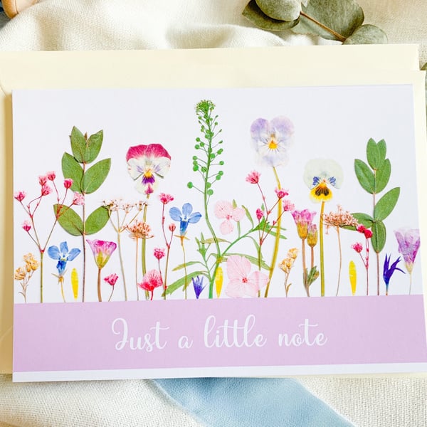 Just a Little Note WildFlower Notecard Set of 8... - Folksy