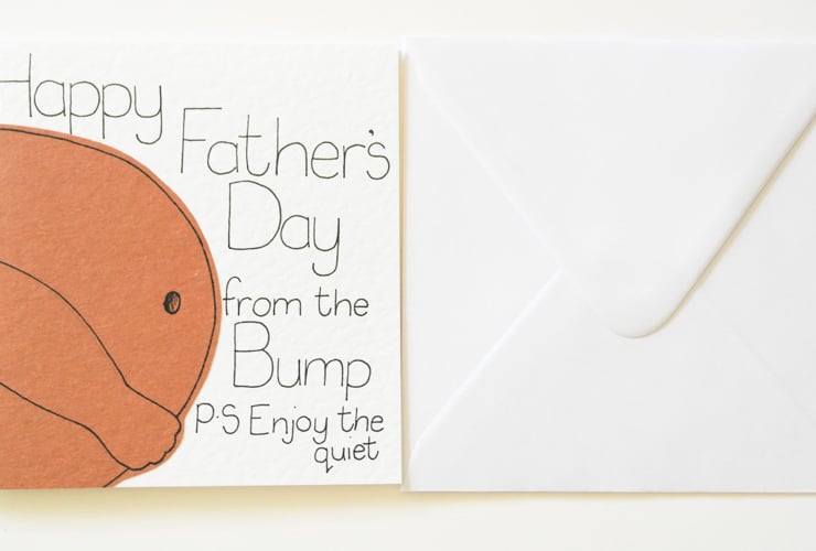 Handmade Father's Day Card From Baby Bump, Dadd... - Folksy