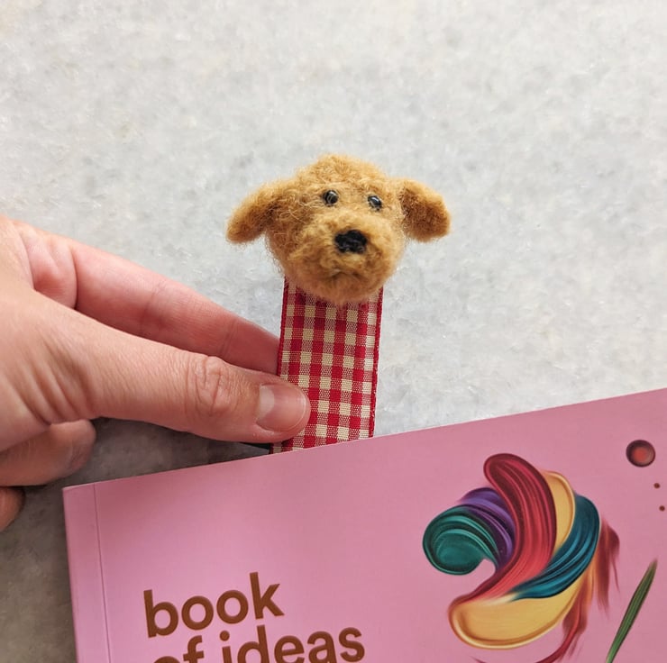 Handmade Bookmark - Cute Cockapoo Dog Needle Fe... - Folksy