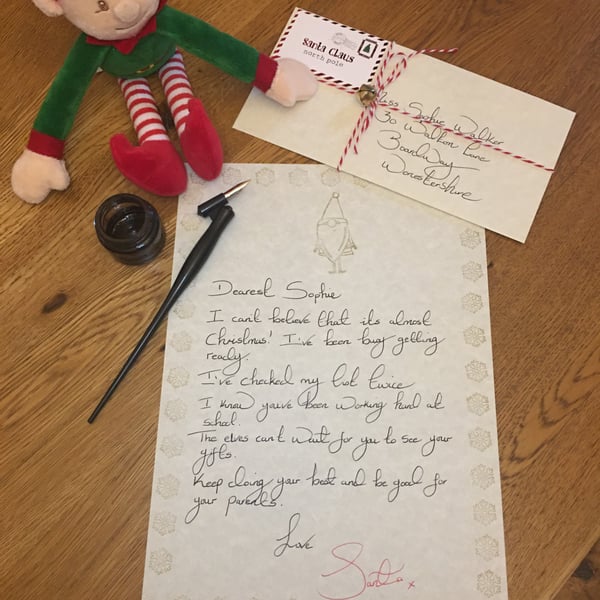 Personalised Letter From Santa - Handwritten Le... - Folksy