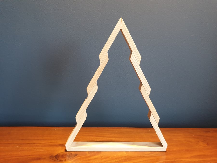 Wooden Ash Christmas Tree - modern solid wood a... - Folksy