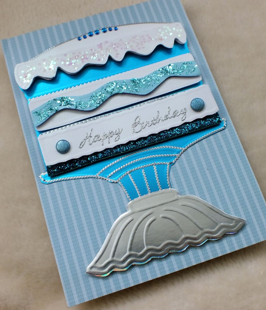 Luxury Handmade Birthday Cake Card - Folksy