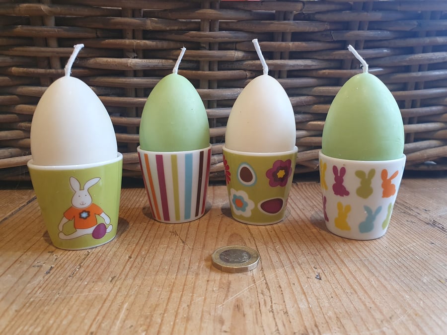 Bright Easter Egg Cup Candle Set - Folksy