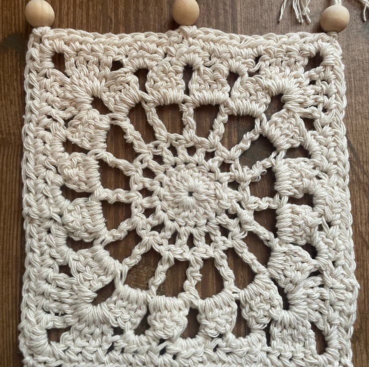 Boho Granny Square Dream Catcher, Retro Wall Ha... - Folksy