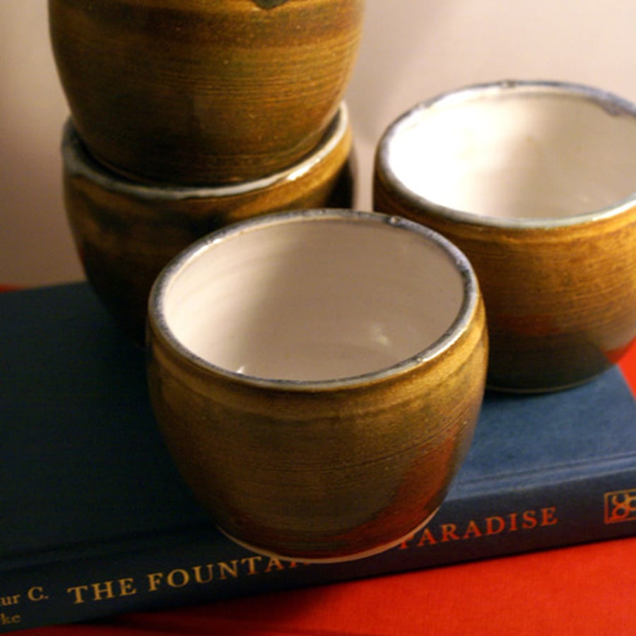 Tea beaker set handthrown - in blue and brown s... - Folksy