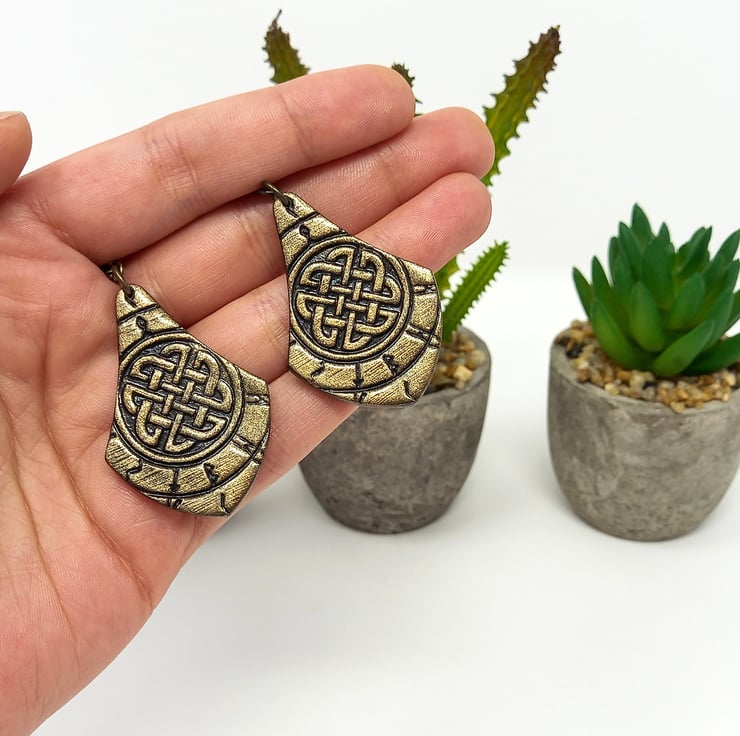 Old Norse Viking rune embossed hammer earrings ... - Folksy