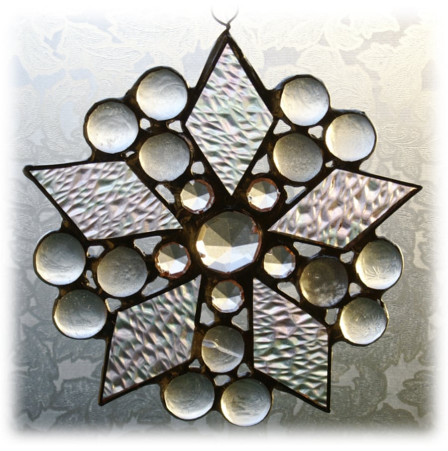 Diamond Nugget Star Suncatcher Stained Glass - Folksy