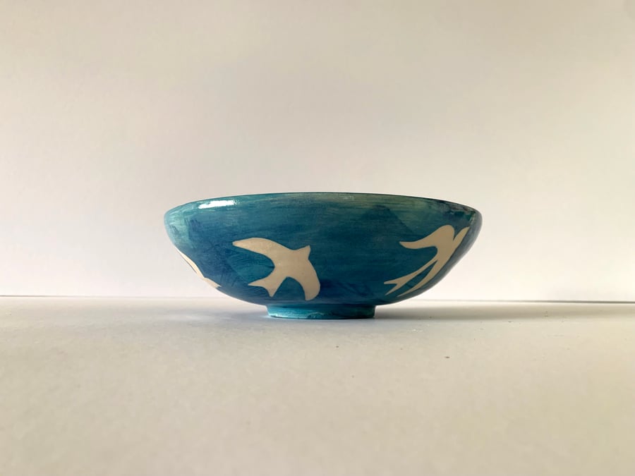 Ceramic Bird Bowl - Folksy