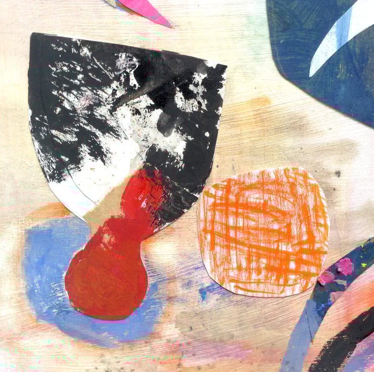 Original Abstract Collage Painting, 27.5cm x 21... - Folksy